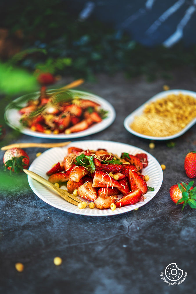 Strawberry Chaat | My Ginger Garlic Kitchen