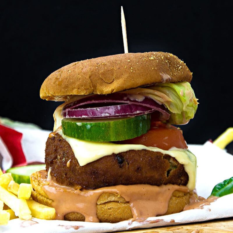 Aloo Tikki Burger Recipe | McAloo Tikki Burger | Aloo Patty Burger