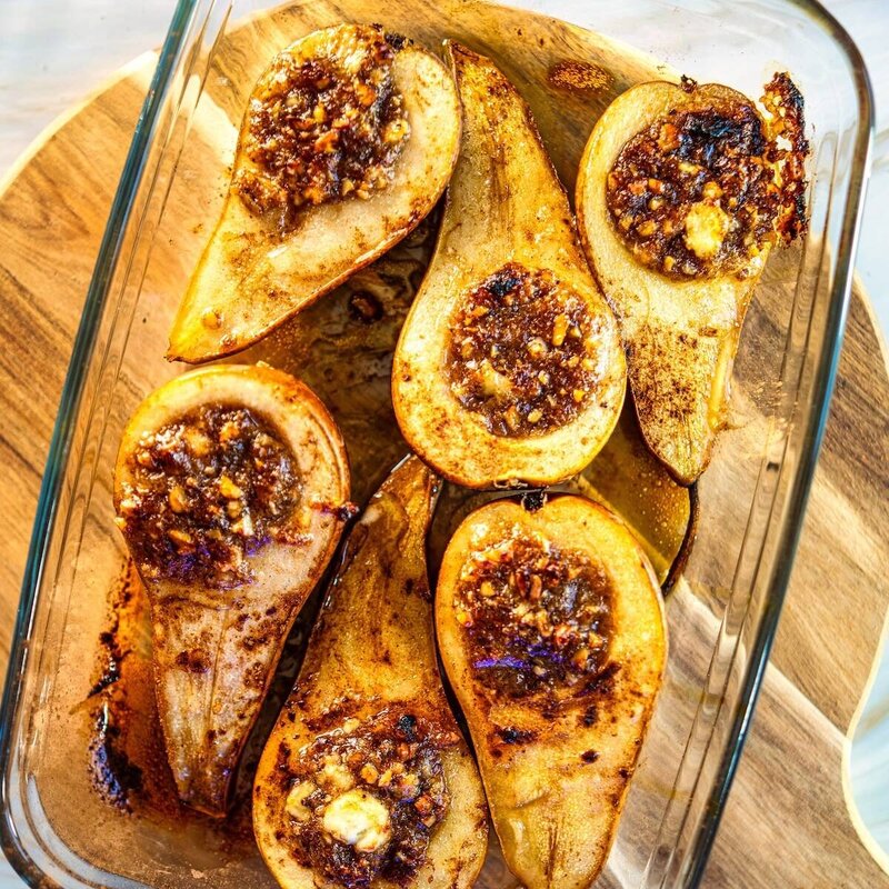 Baked Pears with Goat Cheese and Walnuts