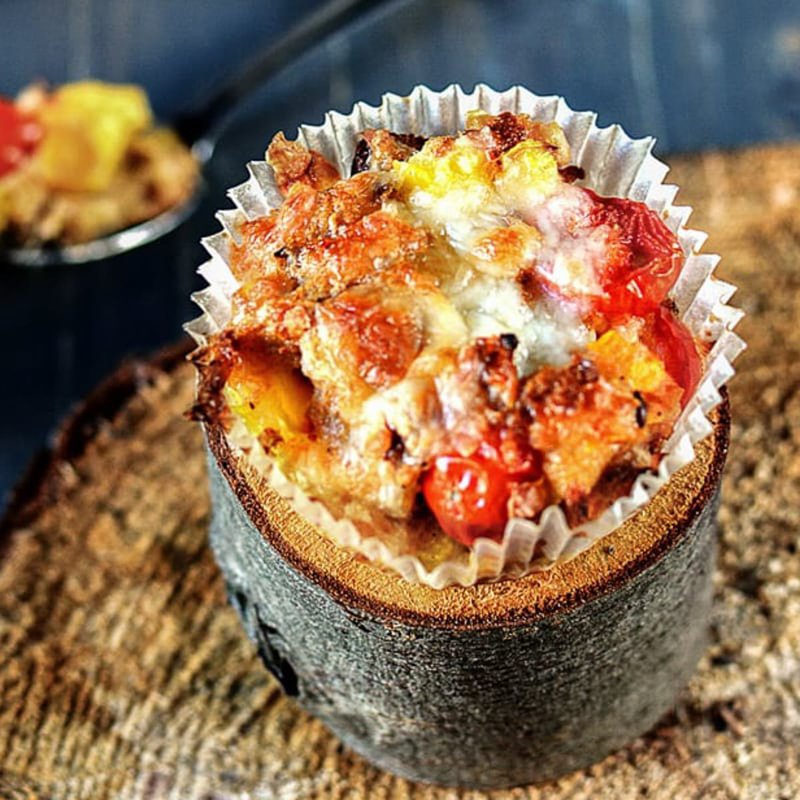 Baked Chopped Bread Cups