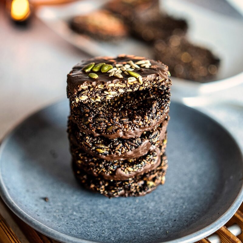 Crunchy Seed Chocolate Bites Recipe