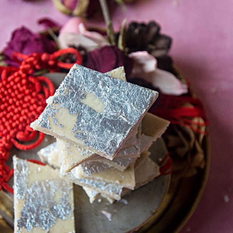 Kaju Katli Recipe + Video | Kaju Burfi (Cashew Fudge Recipe)