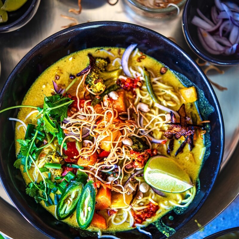 Khow Suey (Burmese Noodle Soup) - Taste of Kuchaman