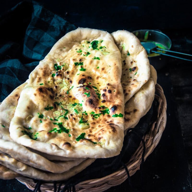 Restaurant Style Garlic Naan Recipe - Homemade Garlic Naan 3 Ways