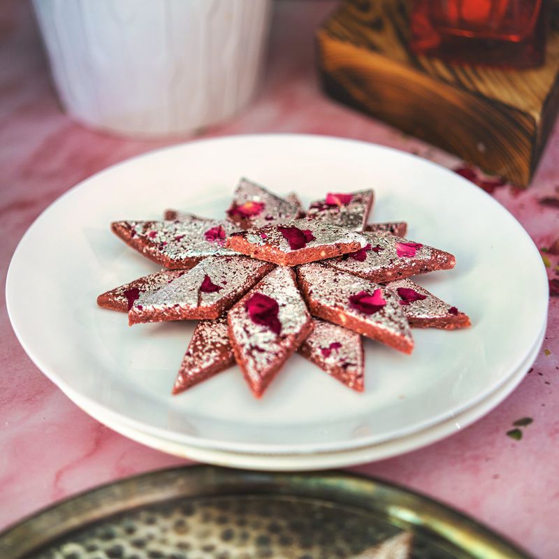 Rose Kaju Katli