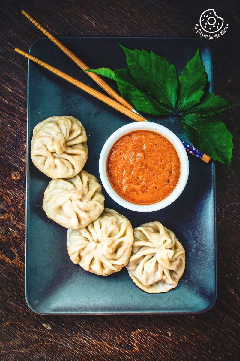 Veg Momoms | Dim Sum | Vegetable Momos Recipe With Spicy Chili Chutney ...